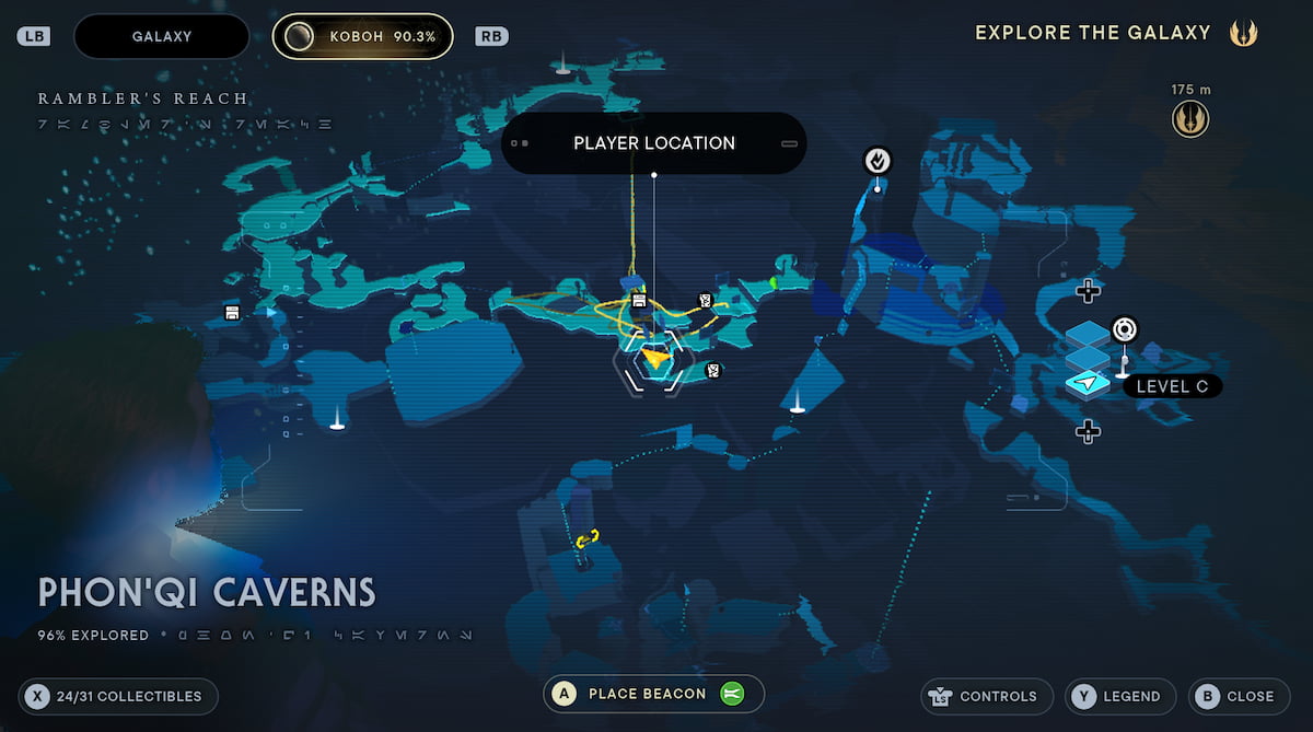 Star Wars Jedi: Survivor - All Phon'Qi Caverns Collectibles & Where to ...