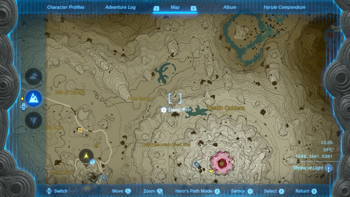 Tears of the Kingdom - Hidden Treasure at Lizard Lakes Location in TotK