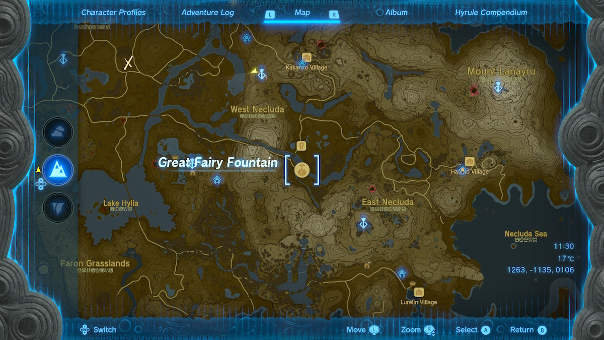 Tears of the Kingdom - Great Fairy Fountain Maps & Cost in TotK