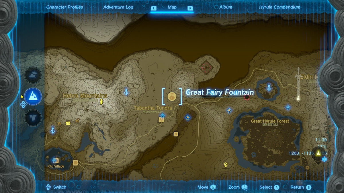 Tears of the Kingdom - Great Fairy Fountain Maps & Cost in TotK