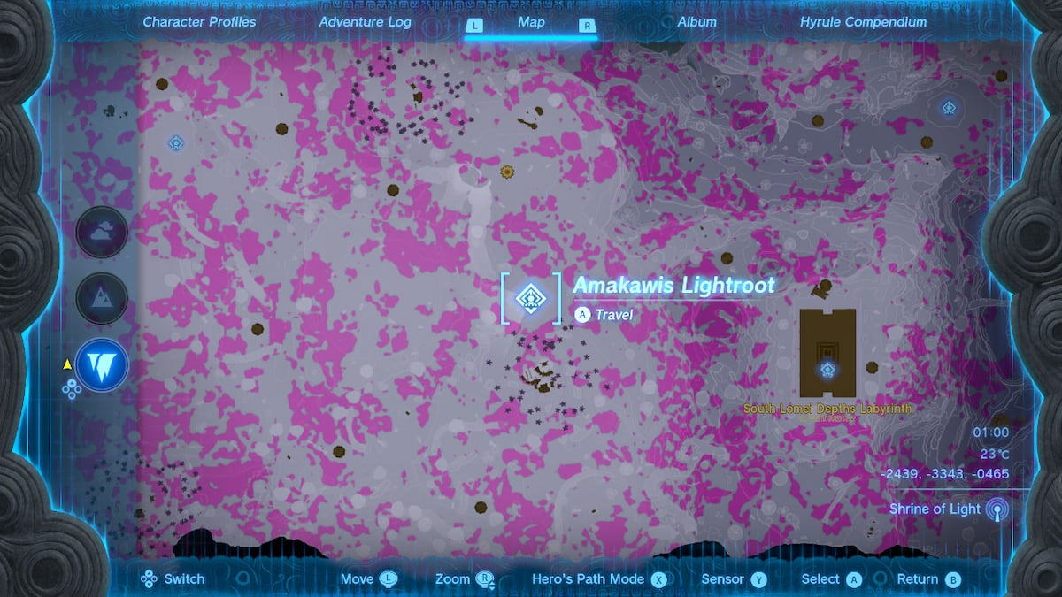 Tears of the Kingdom - All Lightroot Locations In The Depths - Gamepur