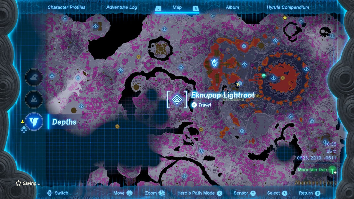 Tears of the Kingdom - All Lightroot Locations In The Depths - Gamepur