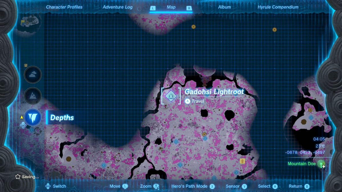 Tears of the Kingdom - All Lightroot Locations In The Depths - Gamepur