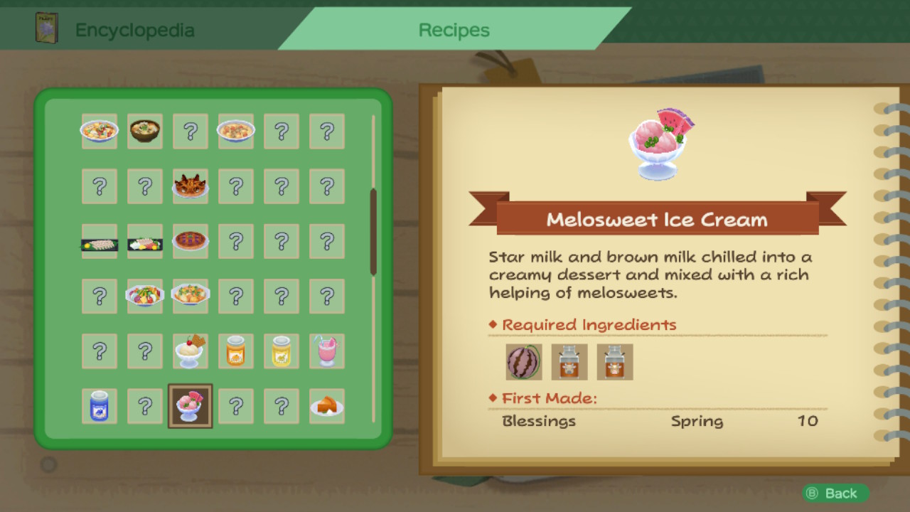 Story of Seasons: A Wonderful Life Remake Cooking Guide - Recipes ...