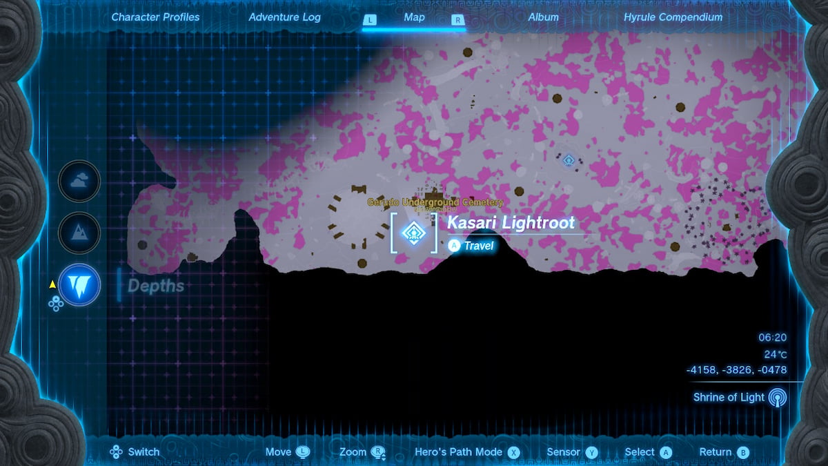 Tears of the Kingdom - All Lightroot Locations In The Depths - Gamepur