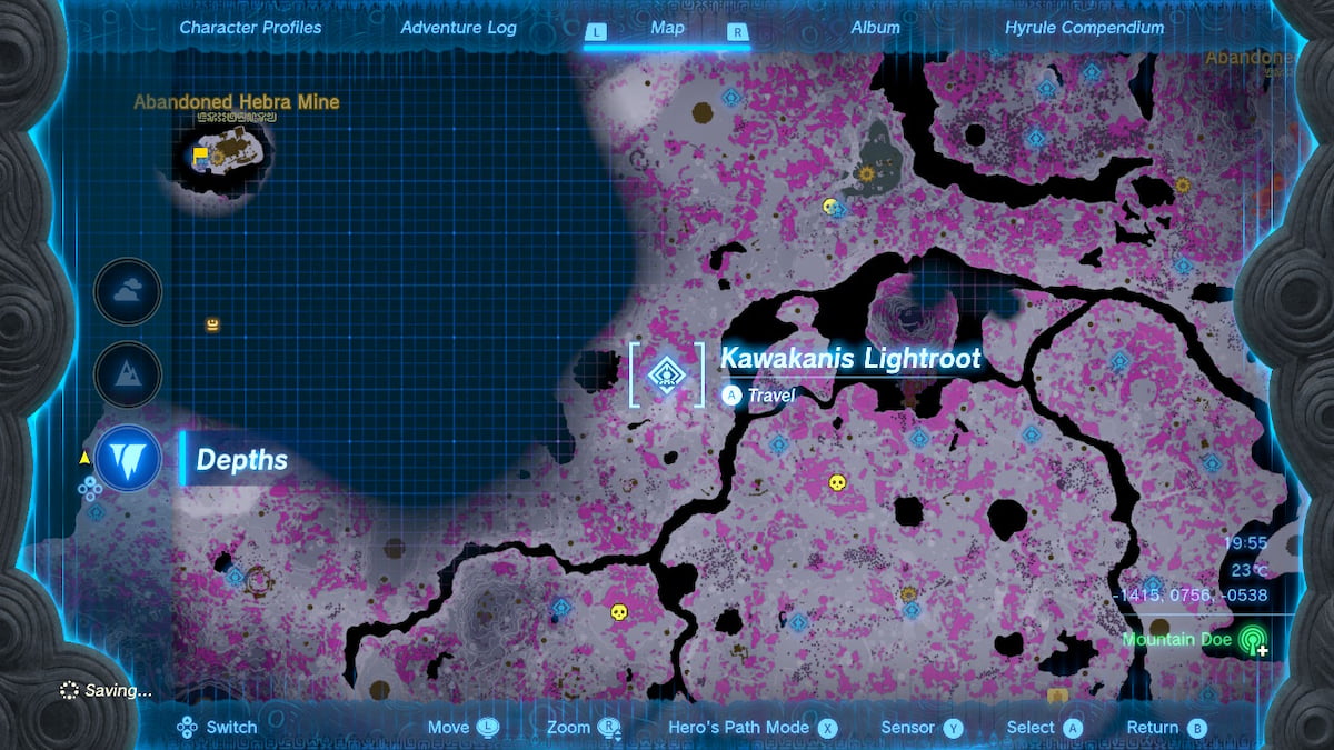 Tears of the Kingdom - All Lightroot Locations In The Depths - Gamepur