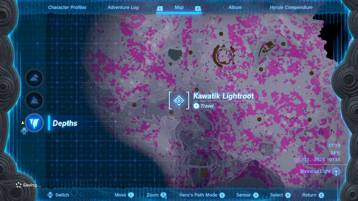 Tears of the Kingdom - All Lightroot Locations In The Depths - Gamepur