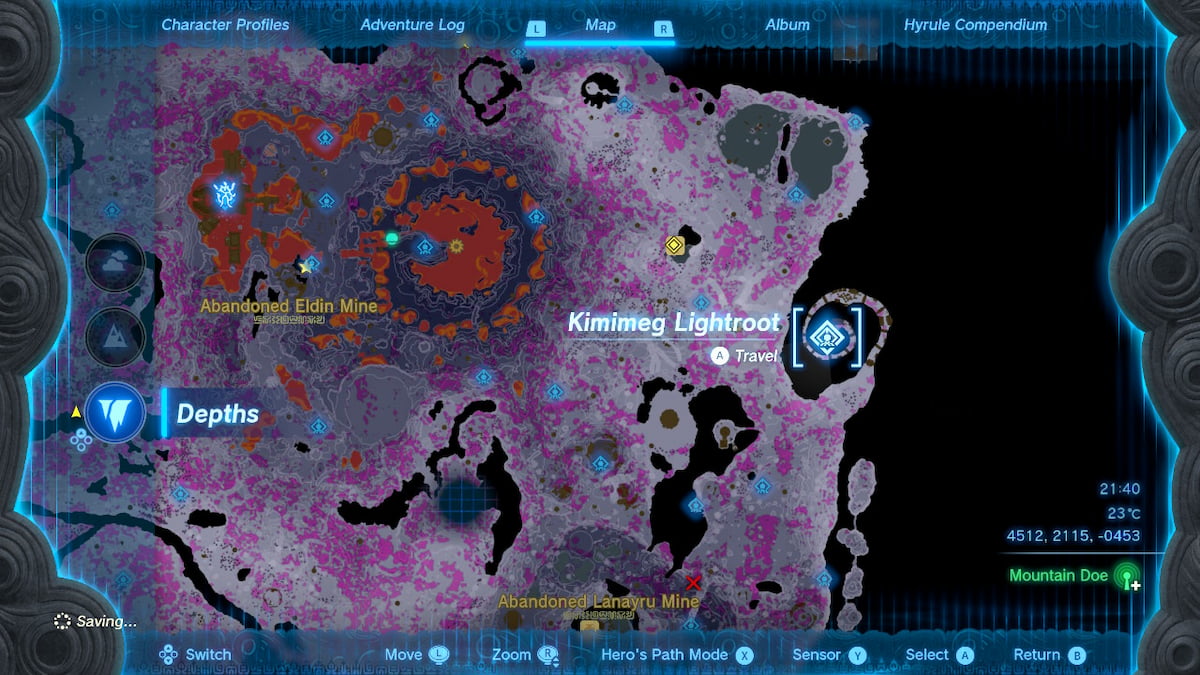 Tears of the Kingdom - All Lightroot Locations In The Depths - Gamepur