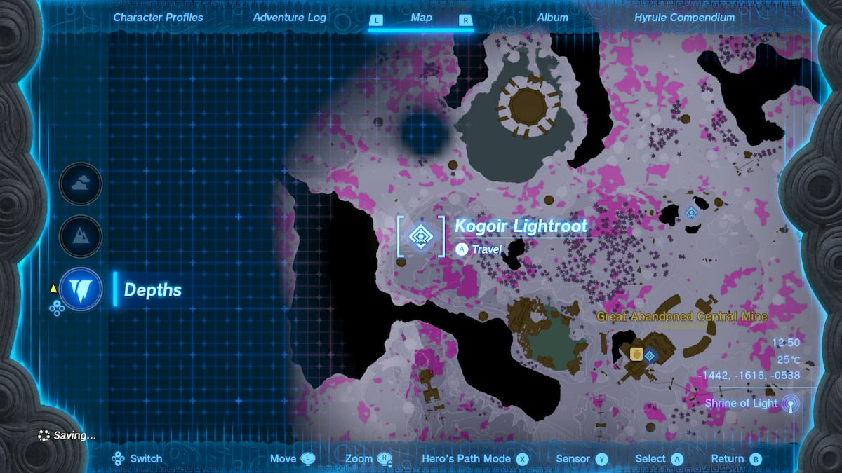 Tears of the Kingdom - All Lightroot Locations In The Depths - Gamepur