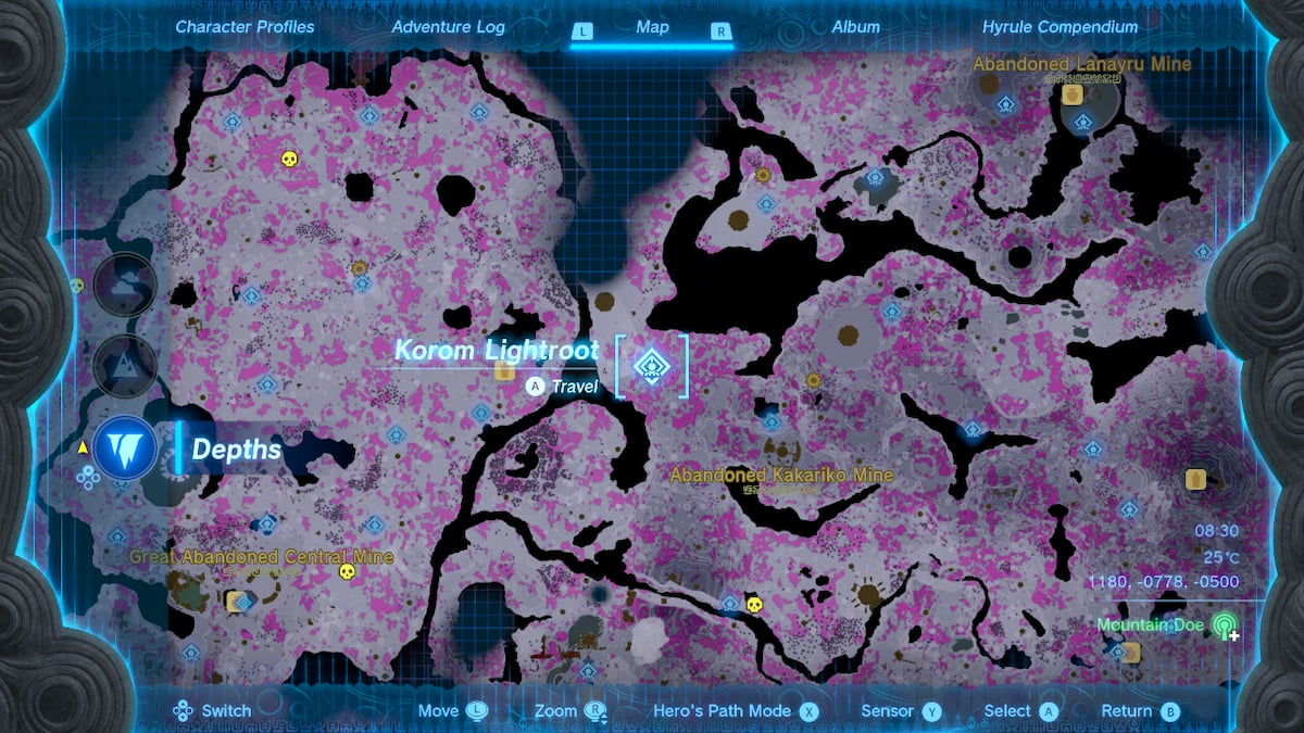 Tears of the Kingdom - All Lightroot Locations In The Depths - Gamepur