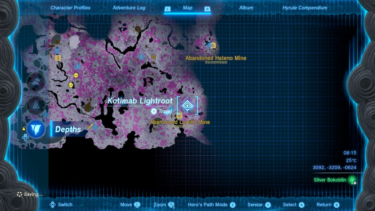 Tears of the Kingdom - All Lightroot Locations In The Depths - Gamepur