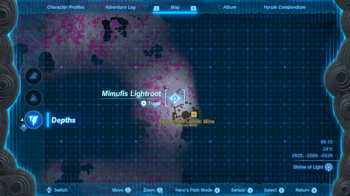 Tears of the Kingdom - All Lightroot Locations In The Depths - Gamepur