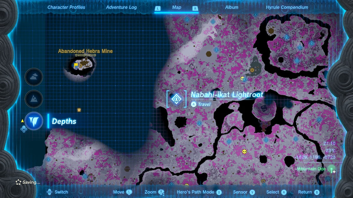 Tears of the Kingdom - All Lightroot Locations In The Depths - Gamepur