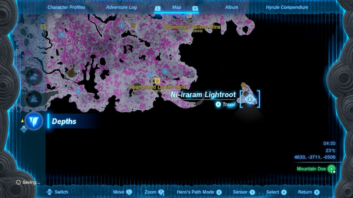 Tears of the Kingdom - All Lightroot Locations In The Depths - Gamepur