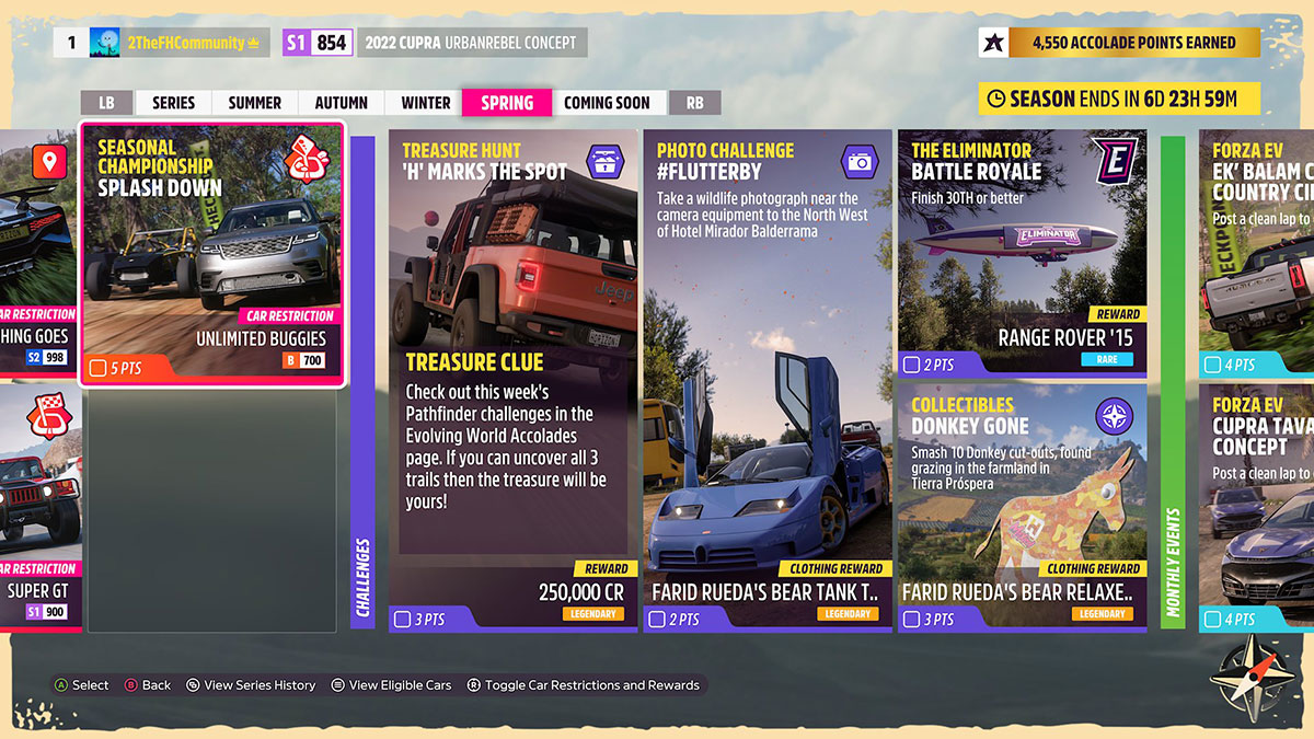 Forza Horizon 5 Event & Pathfinder Challenges Guide - 'H' Marks the Spot