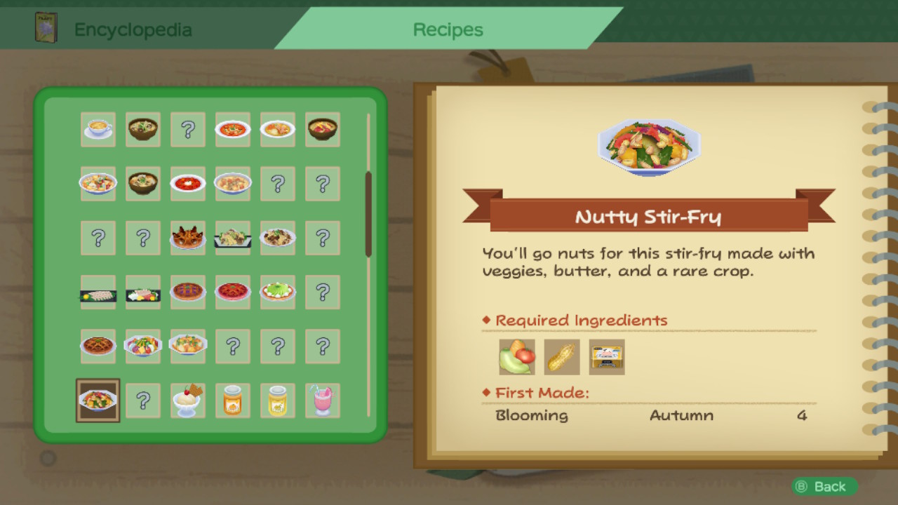 Story of Seasons: A Wonderful Life Remake Cooking Guide - Recipes ...
