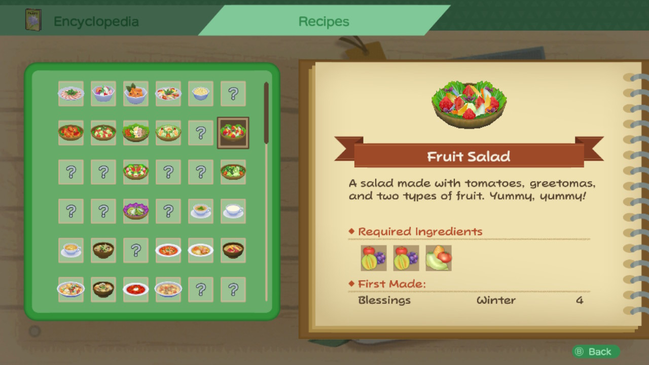 Story of Seasons: A Wonderful Life Remake Cooking Guide - Recipes ...