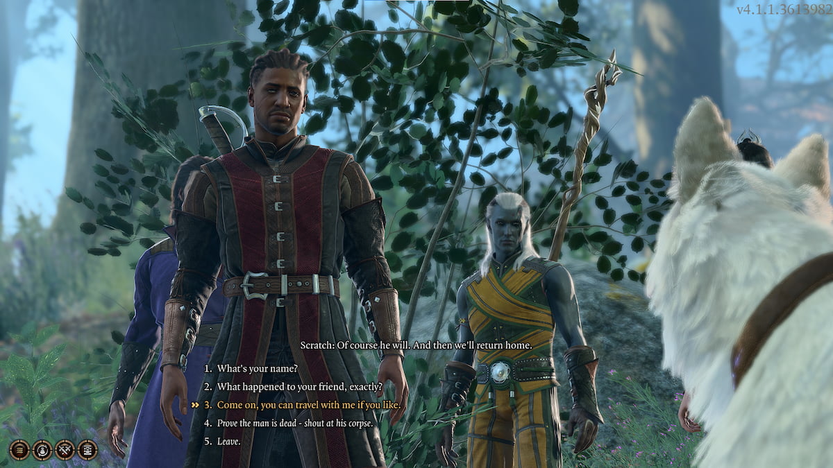 Baldur's Gate 3: How to Bring Scratch To Your Camp in BG3 - Gamepur