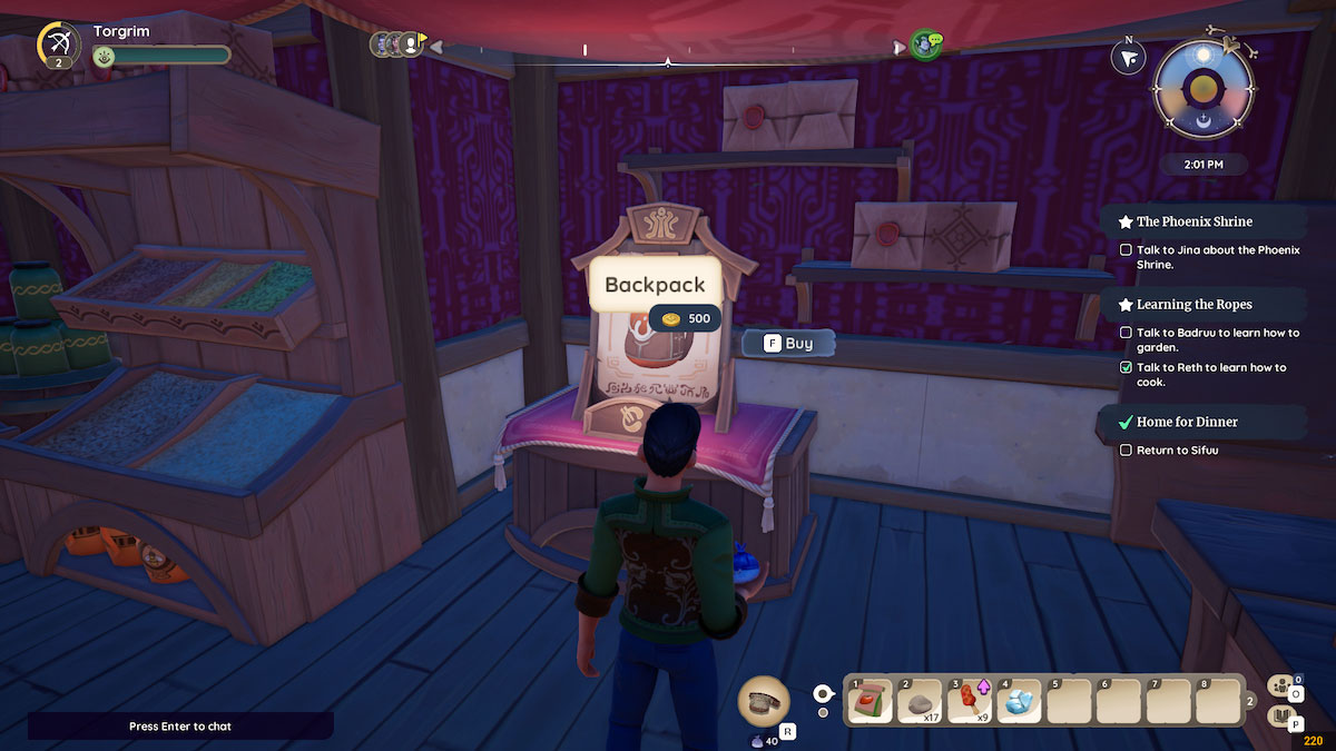 Palia: How to Upgrade Inventory Space