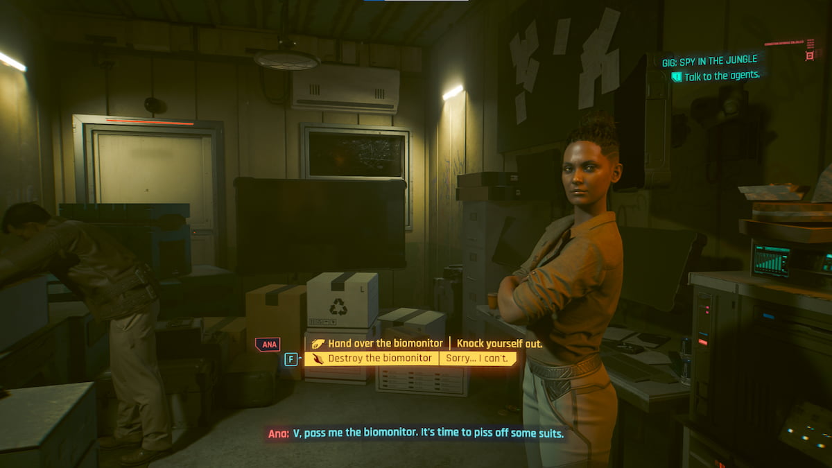 Cyberpunk 2077 Spy In The Jungle: Should You Give the Biomonitor to the ...