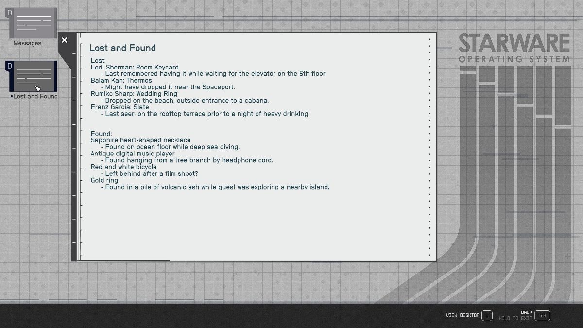 Starfield Lost and Found: All Paradiso Missing Items Locations - Gamepur
