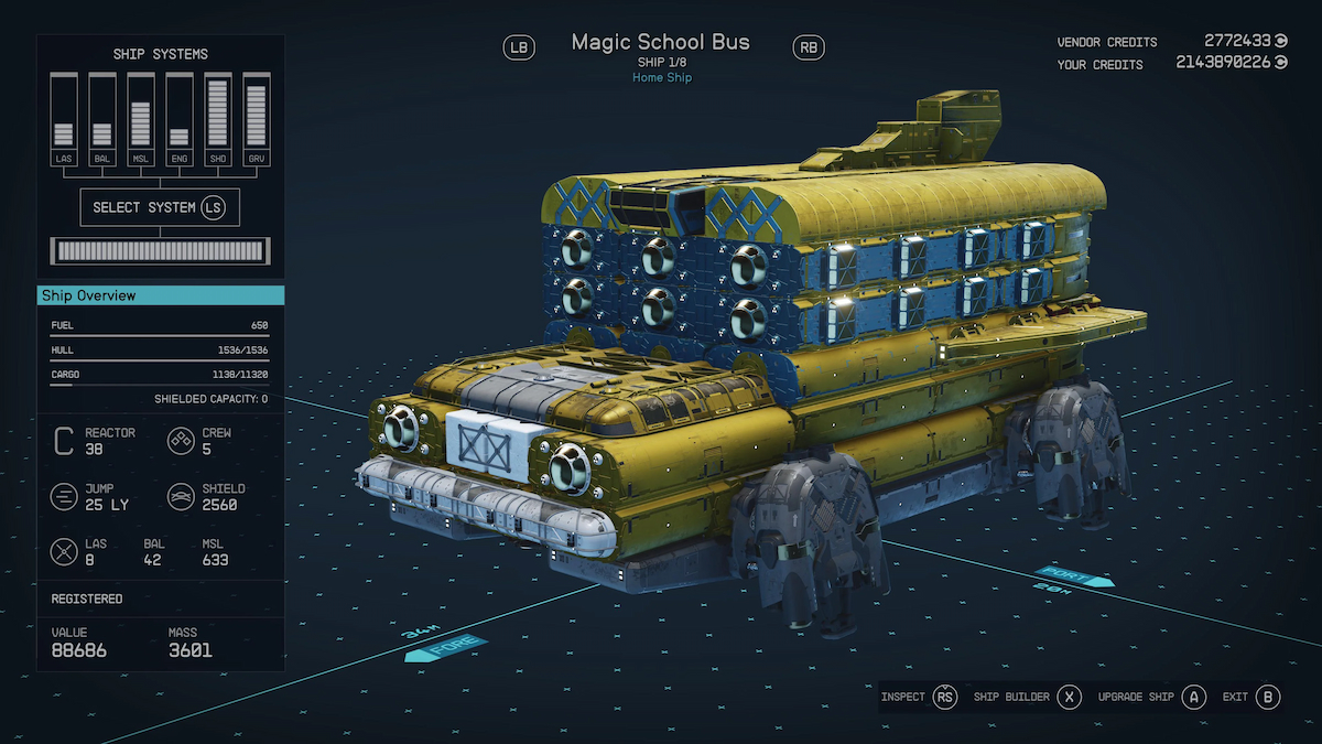 Nostalgic Starfield Player Recreates Magic School Bus As Starship - Gamepur