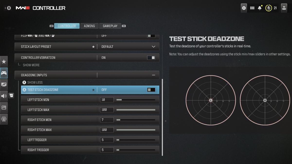 Best Modern Warfare 3 Controller Settings - Aim Assist, Deadzones ...