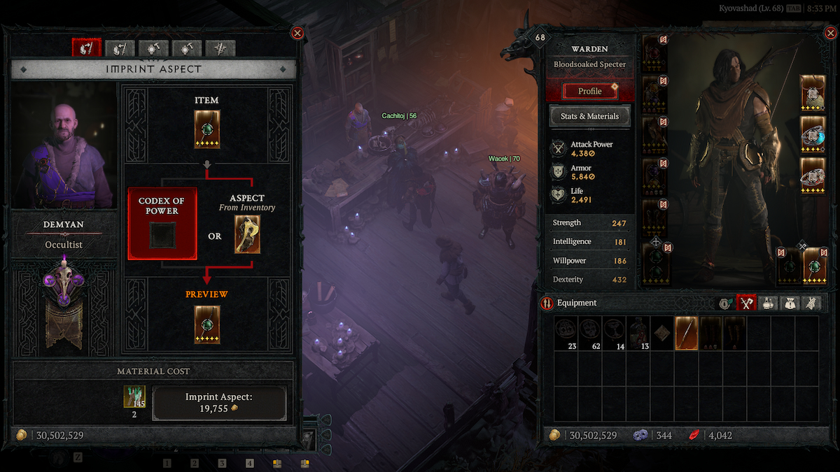 How To Use The Codex Of Power In Diablo 4 - Aspects, Imprinting ...