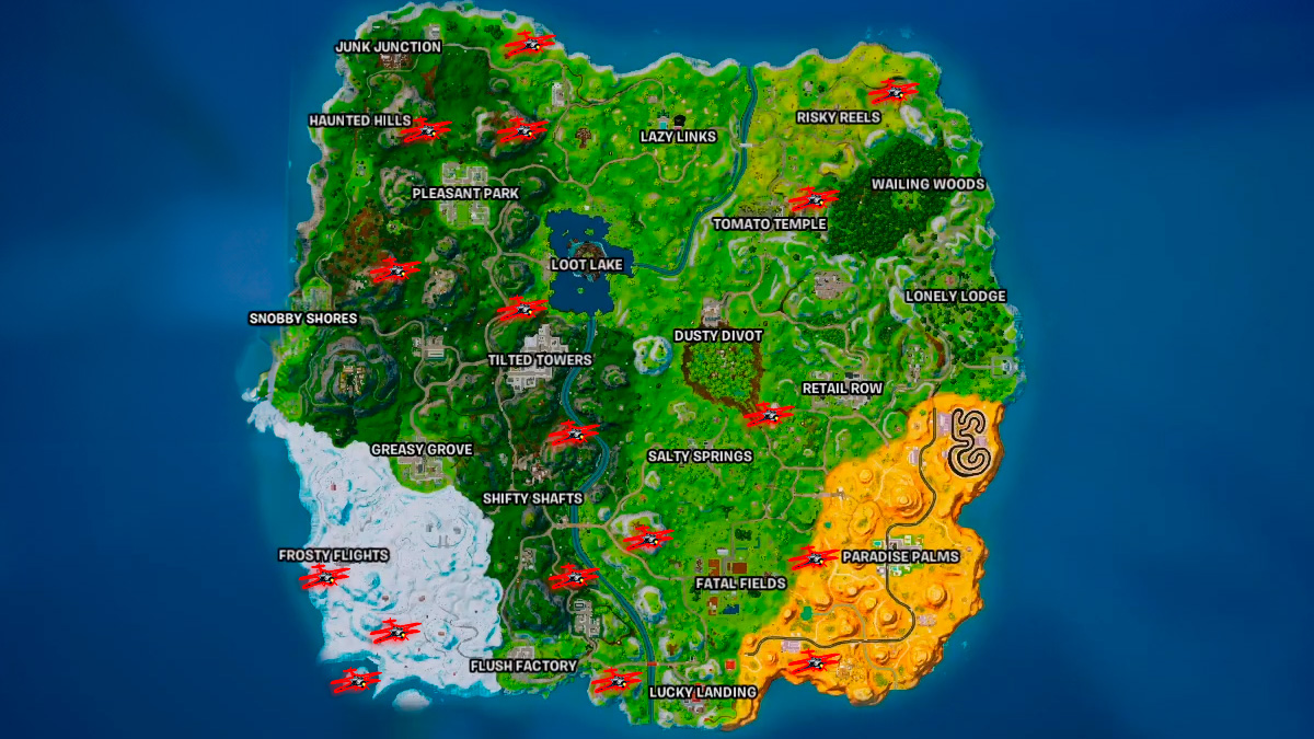 All X-4 Stormwing Plane Locations In Fortnite OG Season - Gamepur