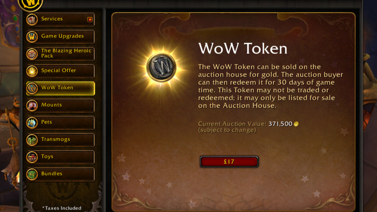 WoW Tokens Explained - Restrictions, Uses, and Cost - Gamepur