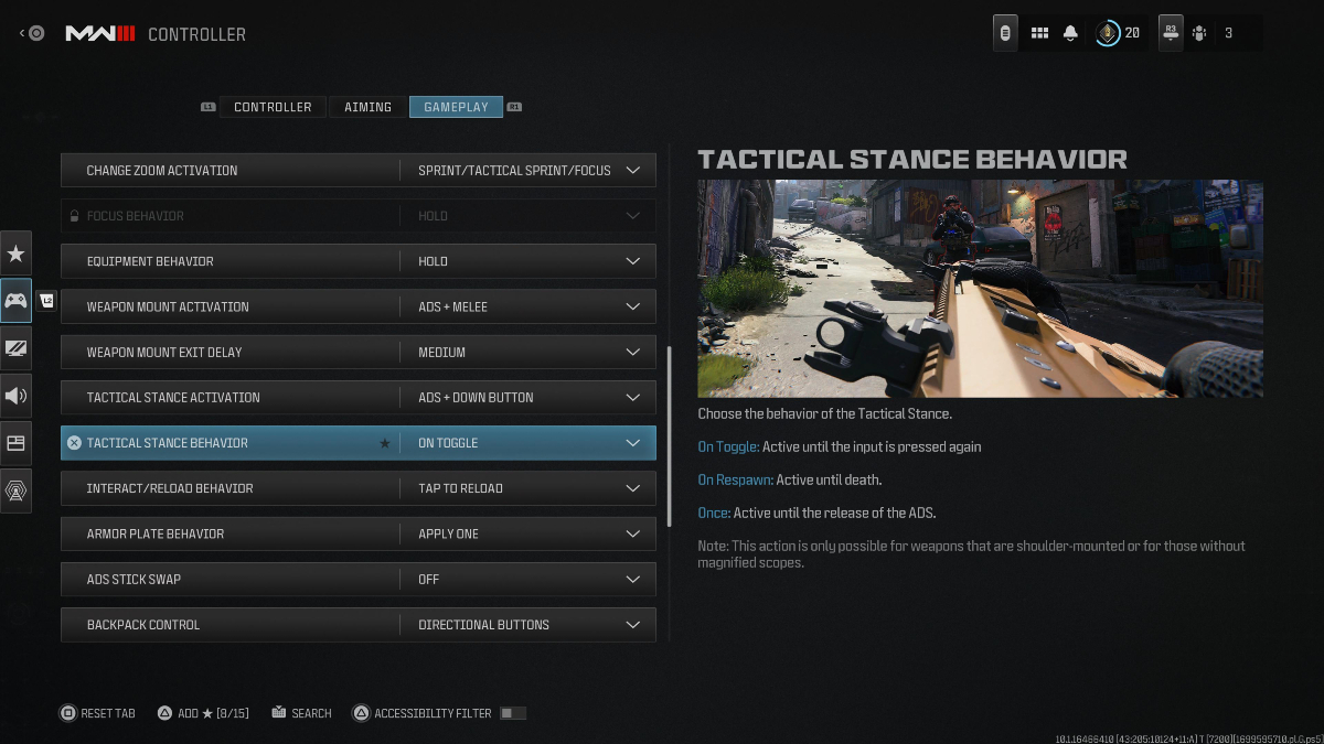 What is Tactical Stance in Call of Duty: Modern Warfare 3 (MW3)?