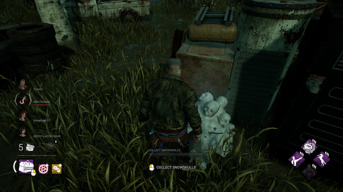 How to Get & Throw Snowskulls in Dead by Daylight Bone Chill 2023 - Gamepur