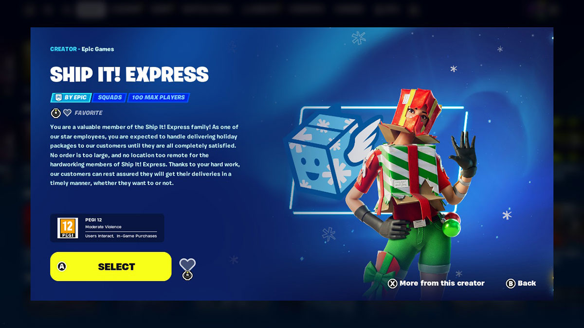 How to Play Fortnite Battle Royale Ship it! Express for Winterfest 2023