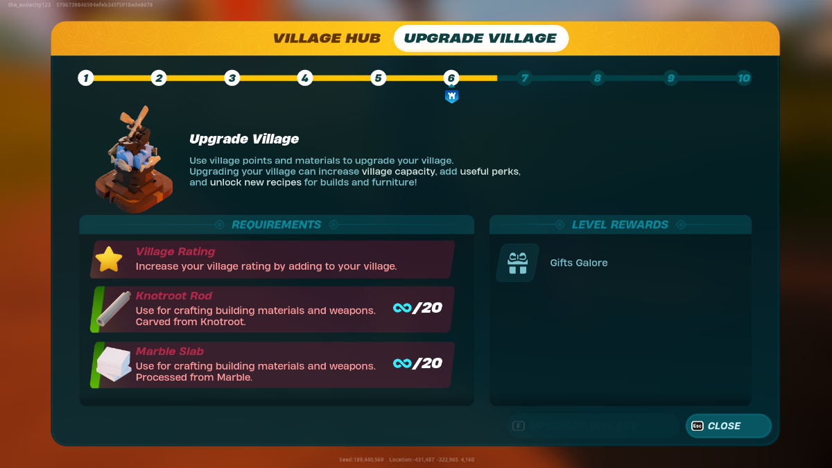 All LEGO Fortnite Village Tiers, Bonuses, & Upgrade Costs - Gamepur
