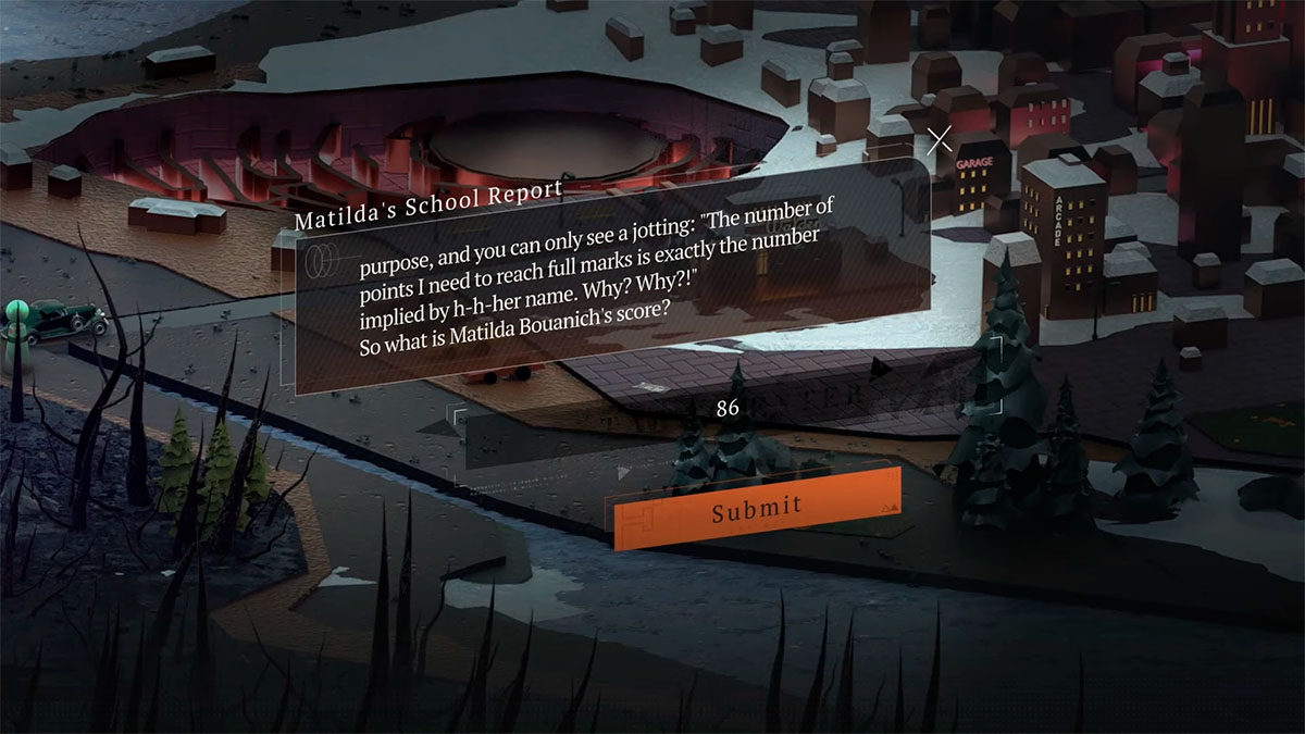 Reverse 1999: Matilda's School Report (Riddle Solution)