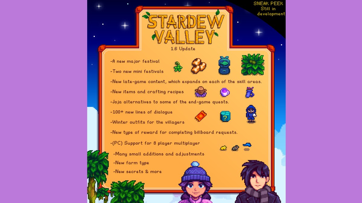 Stardew Valley 1.6 Now In Final Stages, Release Date Set For 2024 - Gamepur
