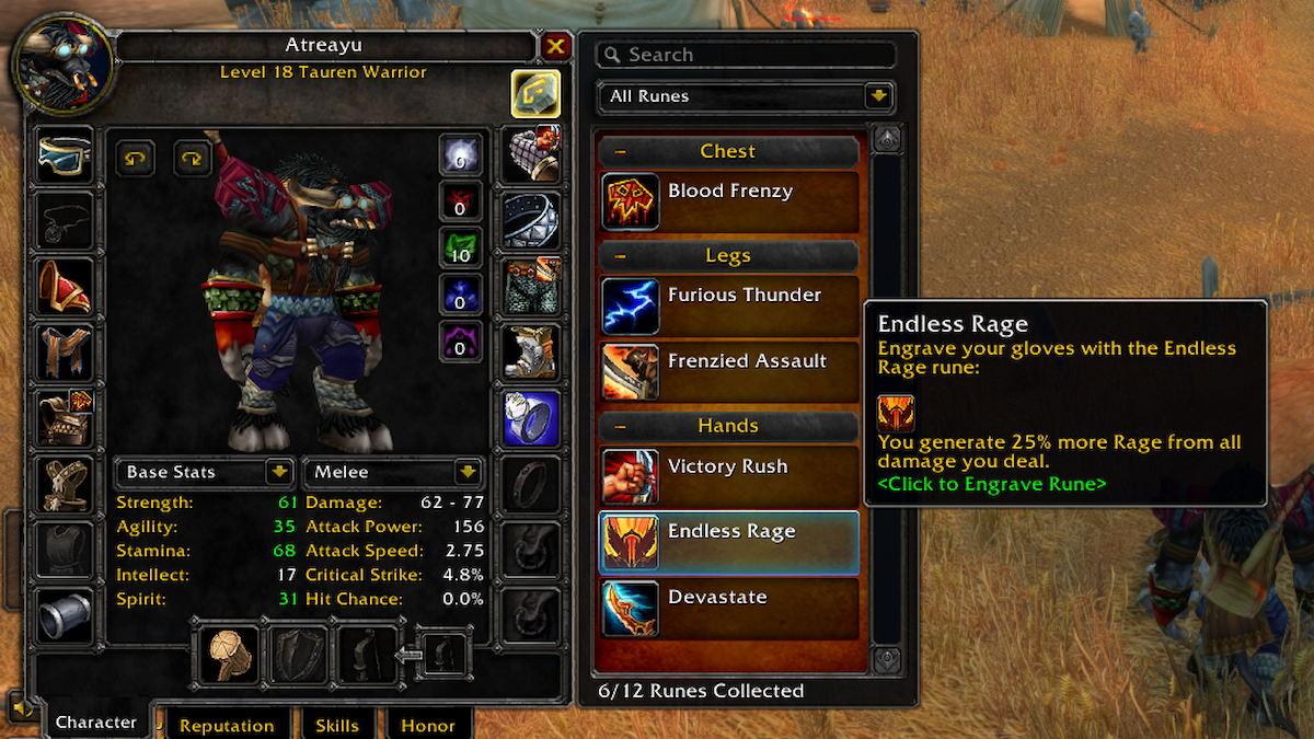 How to Get the Rune of Endless Rage in WoW Classic: Season of Discovery ...