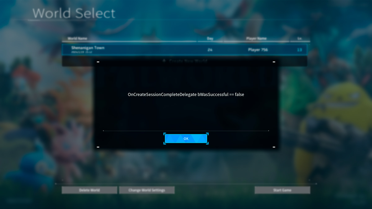 How To Fix Palworld On Create Session Complete Delegate Error - Gamepur
