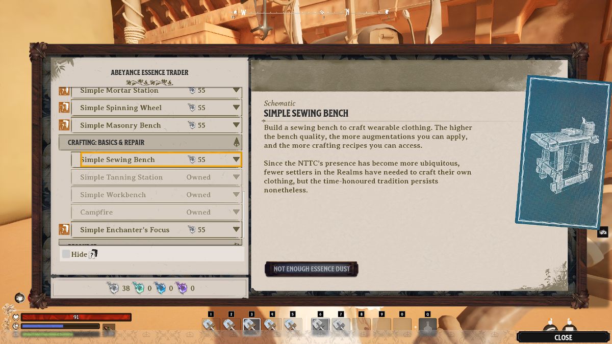 How to Unlock the Simple Sewing Bench in Nightingale - Gamepur