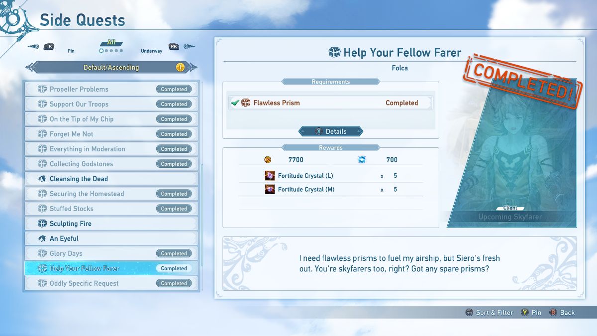 How to Complete All Folca Side Quests in Granblue Fantasy: Relink - Gamepur