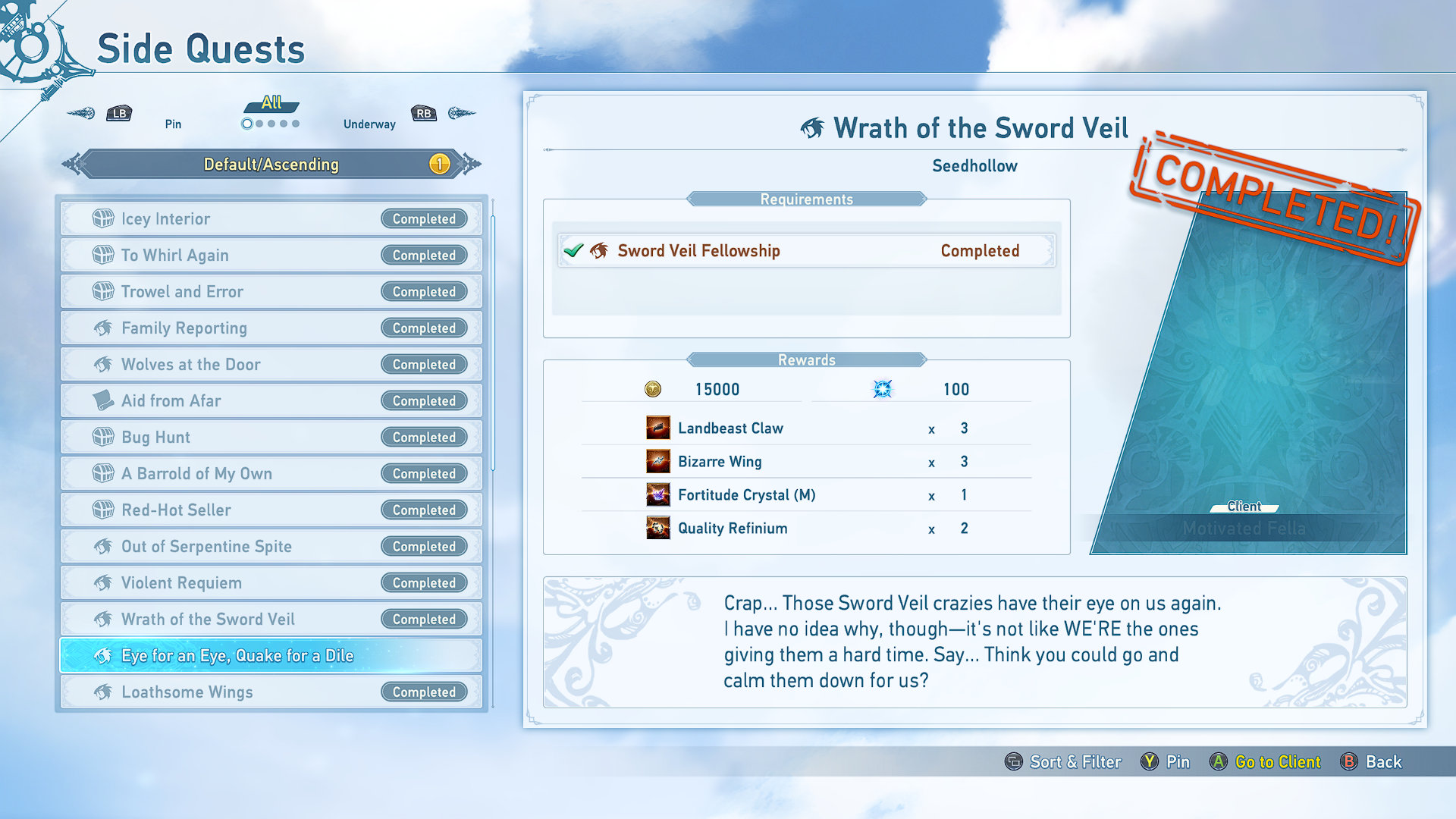 All Seedhollow Side Quests in Granblue Fantasy: Relink & How to ...