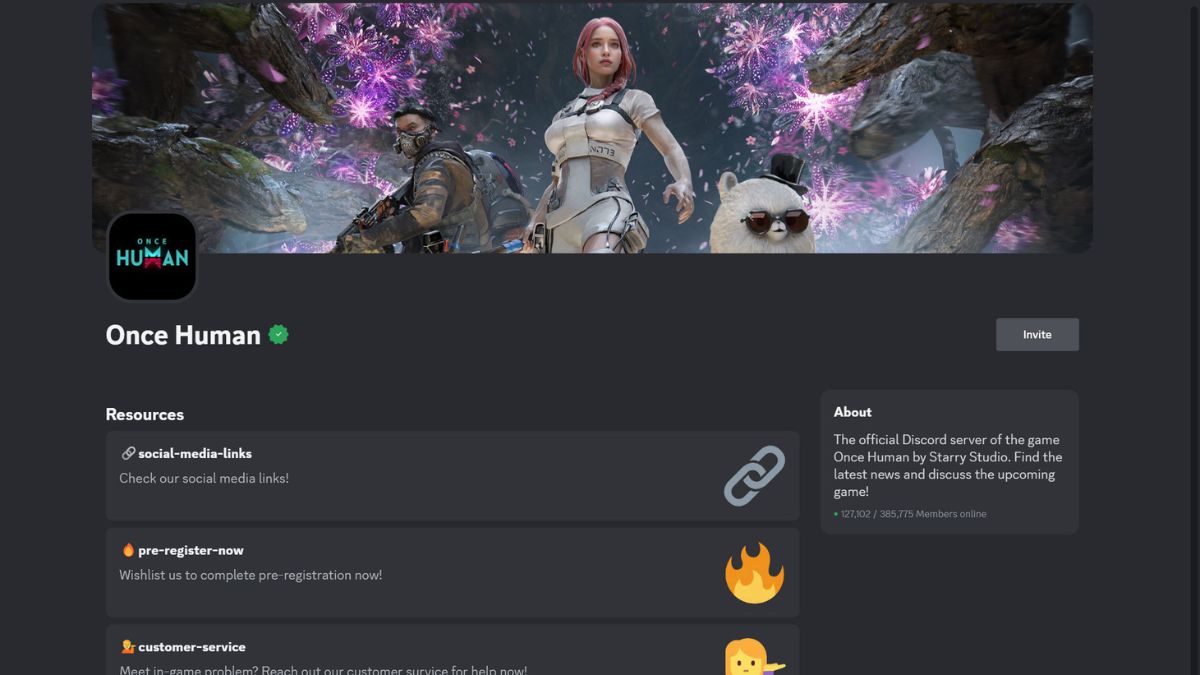 Once Human Discord Link - Gamepur