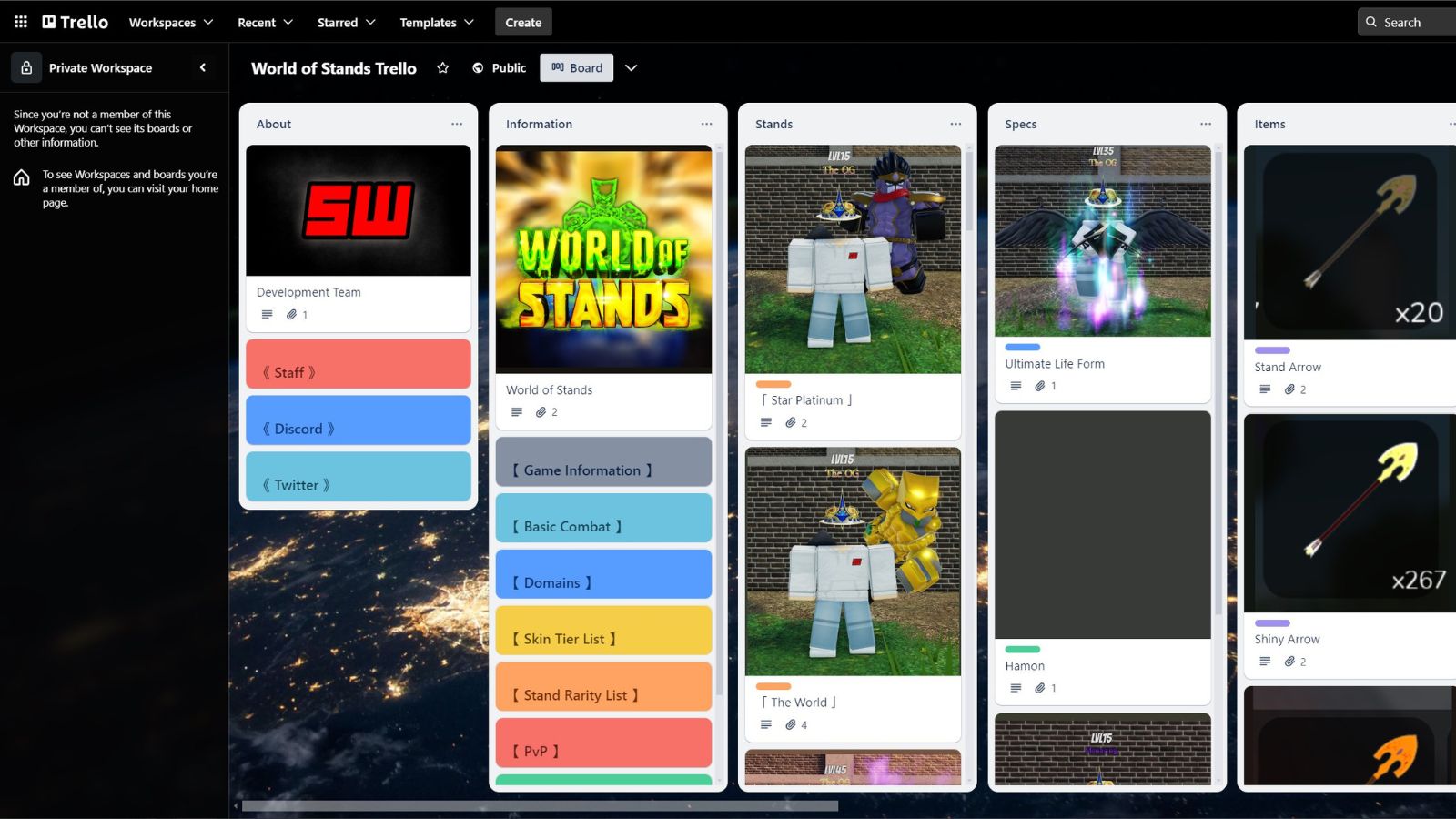 Worlds Of Stands Trello And Discord Server - Gamepur
