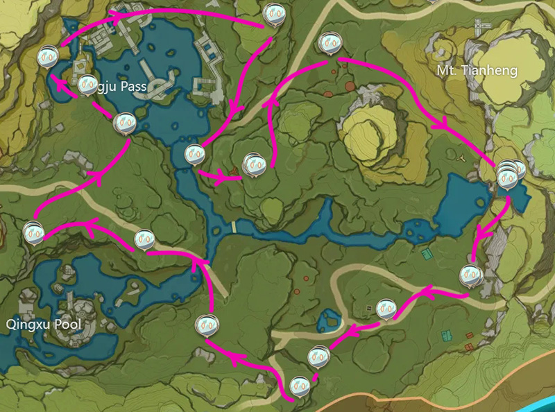 Genshin Slime Farming – Slime Farming Route Map – FCUO