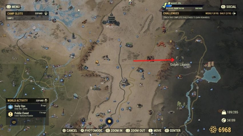 Where to find Gulper Lagoon in Fallout 76 - Gamepur