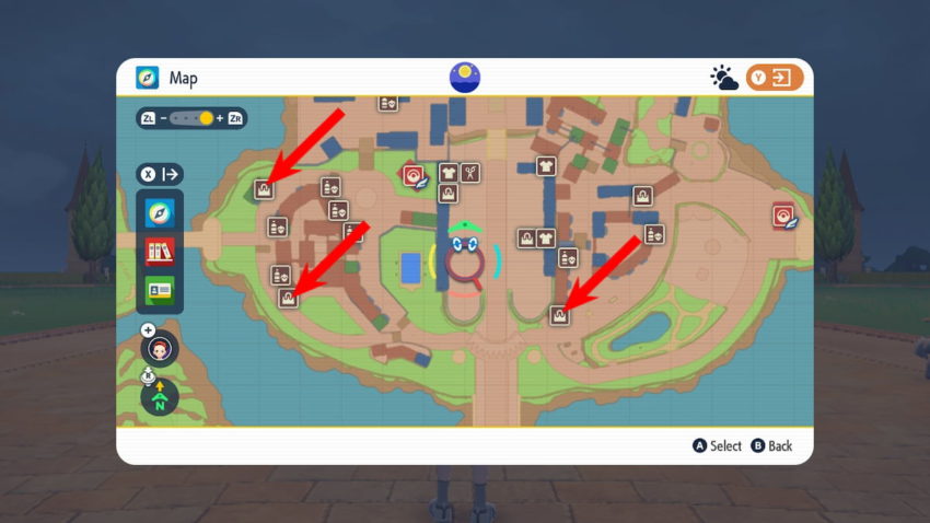 All Delibird Present store locations in Pokémon Scarlet and Violet ...